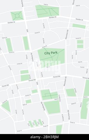 Simple line urban town map icon on white background Stock Vector Image ...