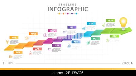 Timeline Vector 3d Infographic 2 Stock Vector Image & Art - Alamy