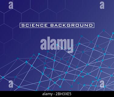 purple science background with lines structures Stock Vector Image ...