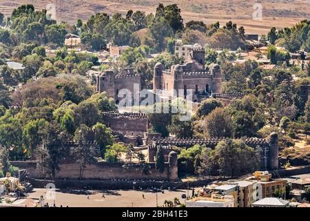 Fasilides' Castle in fortress-city of Fasil Ghebbi founded by Emperor ...