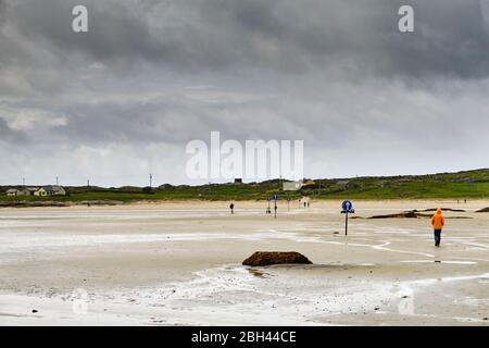 Coast at Claddaghduff with Omey Island, Connemara, County Galway ...