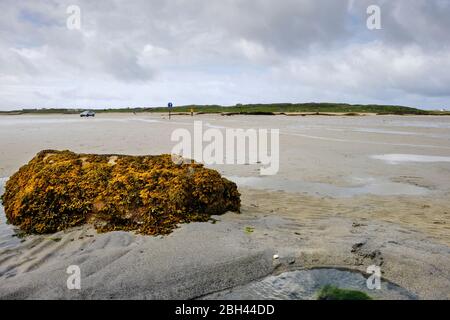Coast at Claddaghduff with Omey Island, Connemara, County Galway ...