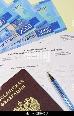 Declaration campaign based on the results of the year. Russian text ...