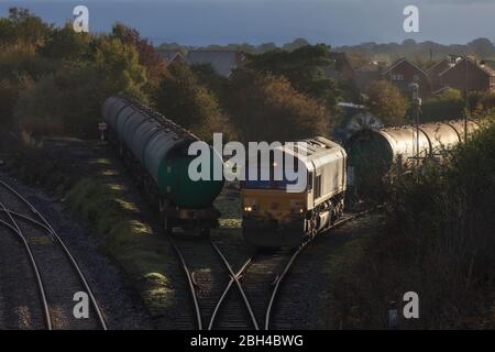 EWS / DB Cargo Rail class 66 locomotive 66221 shunting TEA bogie rail ...