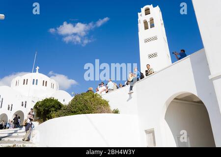 Church of Candlemas of the Lord, Fira Town, Santorini Island, Greece ...