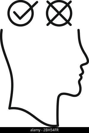 Smiling woman bipolar icon. Outline smiling woman bipolar vector icon ...