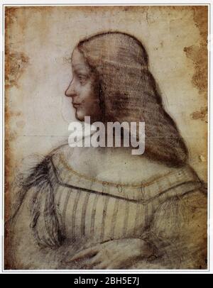 LEONARDO DA VINCI. PORTRAIT OF ISABELLA D'ESTE Stock Photo - Alamy