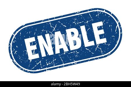enable stamp. enable vintage blue label. Sign Stock Vector Image & Art ...