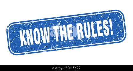 rules stamp. rules square grungy blue sign Stock Vector Image & Art - Alamy