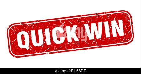 square grunge red quick win stamp Stock Vector Image & Art - Alamy