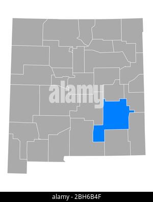 Map of Chaves in New Mexico Stock Photo - Alamy