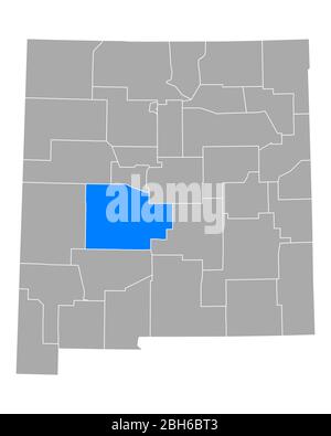 Map of Socorro in New Mexico Stock Photo - Alamy