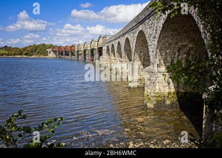 The Tavy Bridge taking the railway to Gunnislake from Plymouth, Devon ...