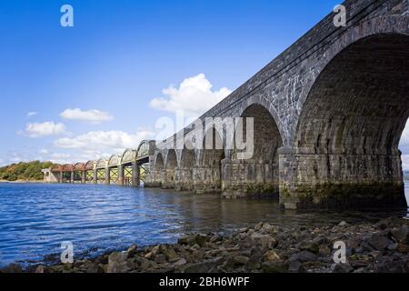 The Tavy Bridge taking the railway to Gunnislake from Plymouth, Devon ...