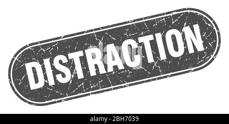 distraction stamp. distraction vintage black label. Sign Stock Vector ...