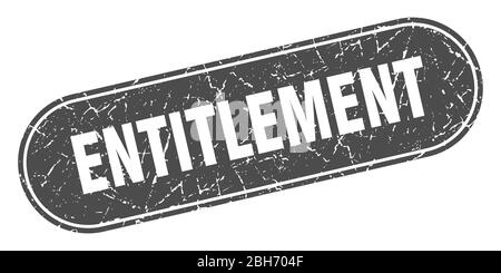 entitlement stamp. entitlement vintage black label. Sign Stock Vector ...