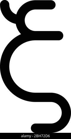 Ksi greek symbol small letter lowercase font icon outline set white ...