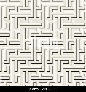 Vector seamless irregular linear grid pattern. Modern abstract texture ...