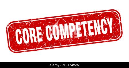 competency stamp. competency square grungy red sign Stock Vector Image ...