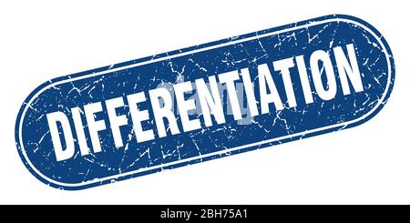 differentiation stamp. differentiation vintage blue label. Sign Stock ...