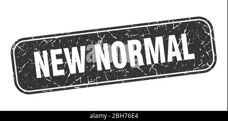 new normal stamp. new normal square grungy red sign Stock Vector Image ...