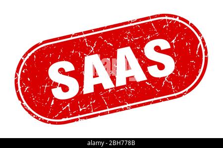 saas stamp. saas vintage red label. Sign Stock Vector Image & Art - Alamy