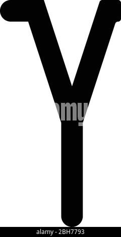 Gamma Greek letter icon, Gamma symbol - black vector illustration Stock ...