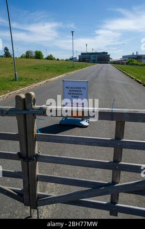 UK Coronavirus. Test Station, Norwich, Norfolk, UK, 24th April 2020 The ...