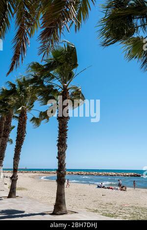 Platja de la Llosa beach Cambrils Costa Dorada Catalonia Spain one of ...