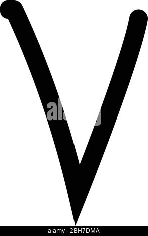 Nu greek symbol small letter lowercase font icon in circle round ...