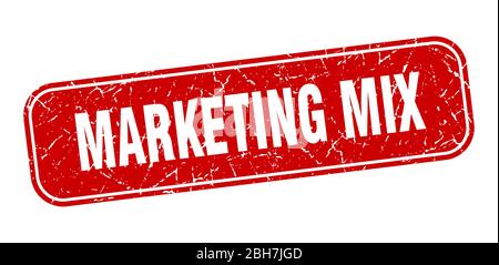 marketing mix stamp. marketing mix square grungy blue sign Stock Vector ...