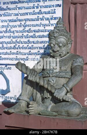 Statue of a ferocious demon at Sop Ruak, Chiang Rai, Thailand, SE Asia ...