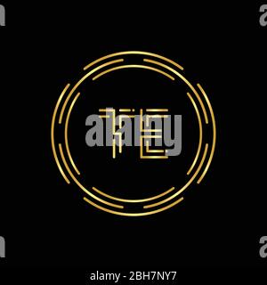 Initial Letter TE Logo - Simple Business Logo for Alphabet T and E ...