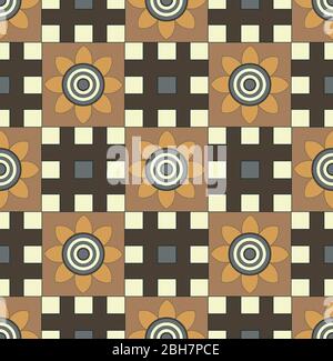 floral geometric background, vintage ornamental design template Stock ...