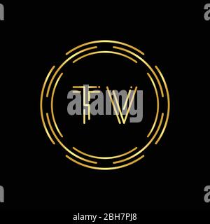 TVS circle letter logo design with circle and ellipse shape. TVS ...