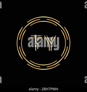 Initial Letter TY Logo Design Vector Template. Linked Typography TY ...