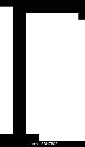 Gamma Greek letter icon, Gamma symbol - black vector illustration Stock ...