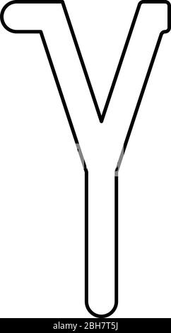 Gamma greek symbol small letter lowercase font icon in circle round ...