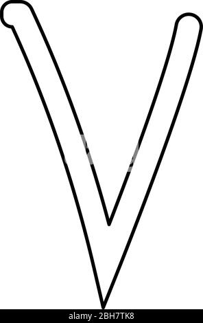 Nu greek symbol small letter lowercase font icon in circle round black ...