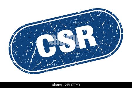 csr stamp. csr vintage blue label. Sign Stock Vector Image & Art - Alamy
