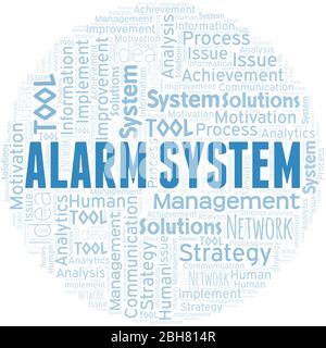 Alarm System typography vector word cloud. Wordcloud collage made with ...