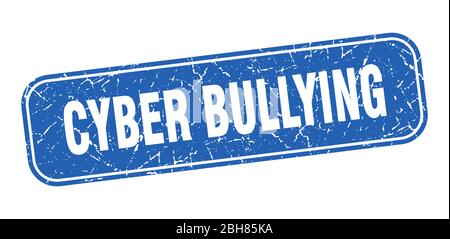 cyber bullying stamp. cyber bullying square grungy red sign Stock ...