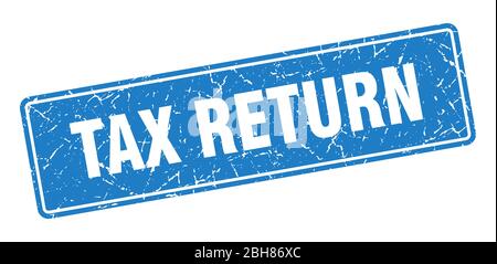tax return blue square price tag Stock Vector Image & Art - Alamy