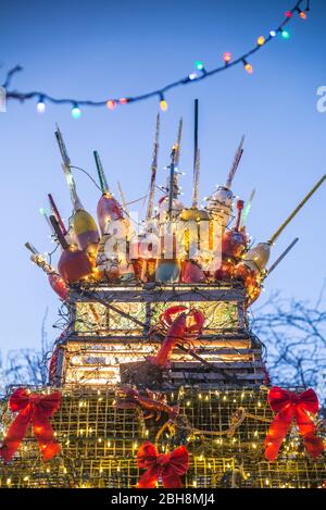 Lobster trap "Christmas Tree," Provincetown, Cape Cod Stock Photo - Alamy