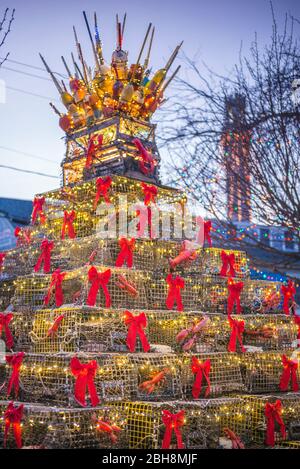 Lobster trap "Christmas Tree," Provincetown, Cape Cod Stock Photo - Alamy