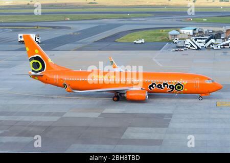 Mango Airlines Boeing 737 aircraft at O.R.Tambo International Airport ...