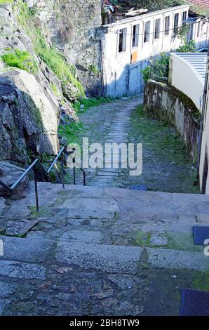 The Escadas das Verdades, one of the steep and twisting stairways, in ...