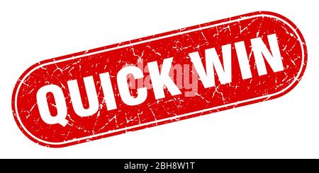 square grunge red quick win stamp Stock Vector Image & Art - Alamy