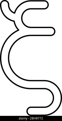 Ksi greek symbol small letter lowercase font icon outline set black ...