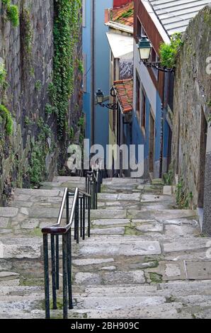 The Escadas do Caminho, one of the steep, twisting stairways, in ...